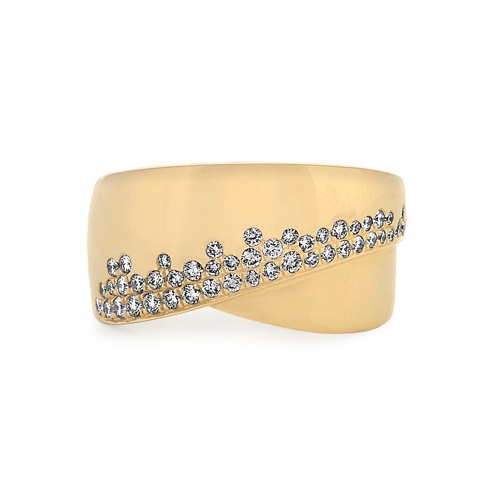Cascading Diamond Ring in 14k Yellow Gold | Shane Co.