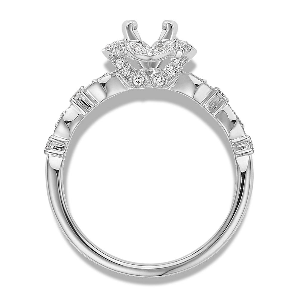 Cecelia Halo Engagement Ring for 0.50 ct Round | Shane Co.