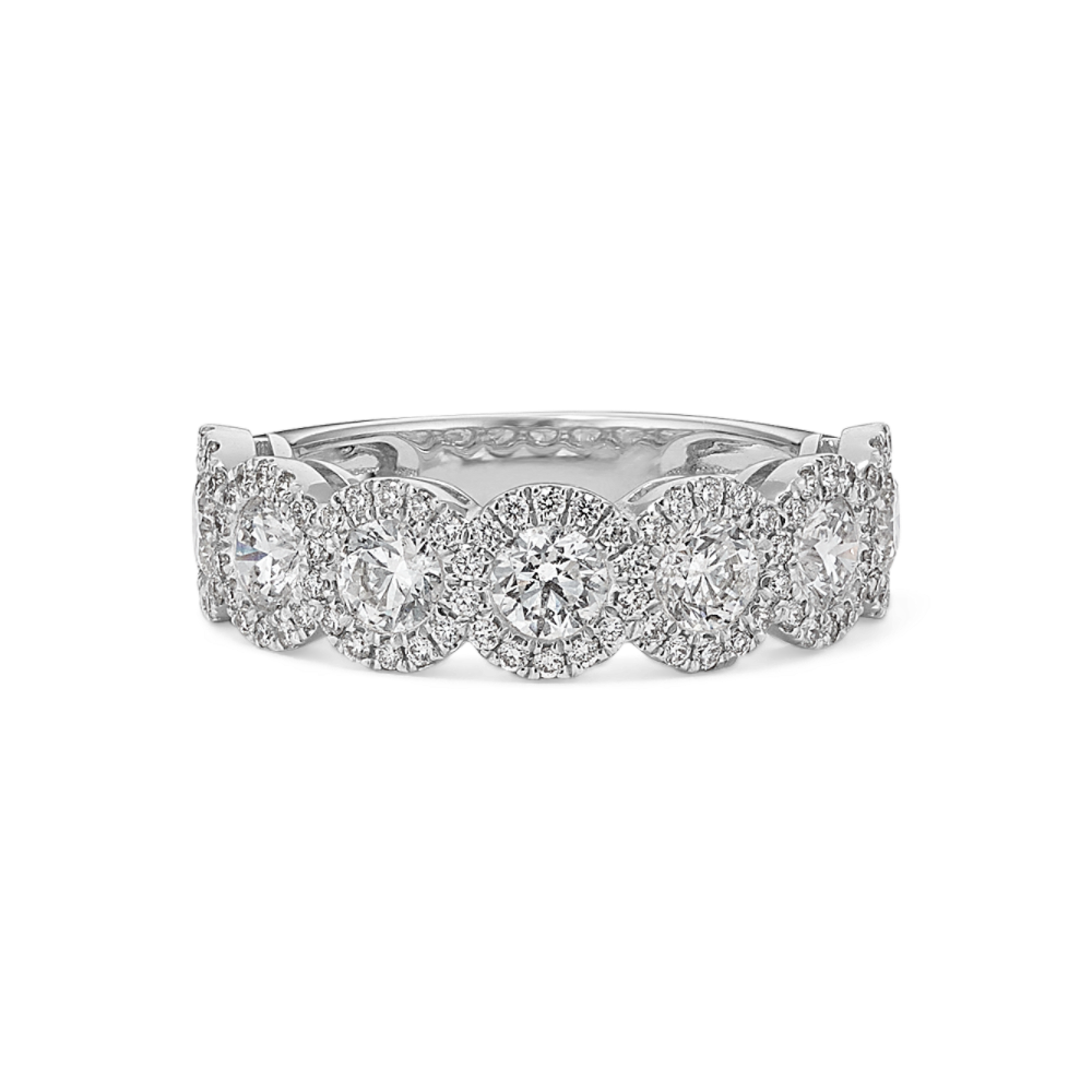 Chandelier Multi-Halo Diamond Band (Round) | Shane Co.