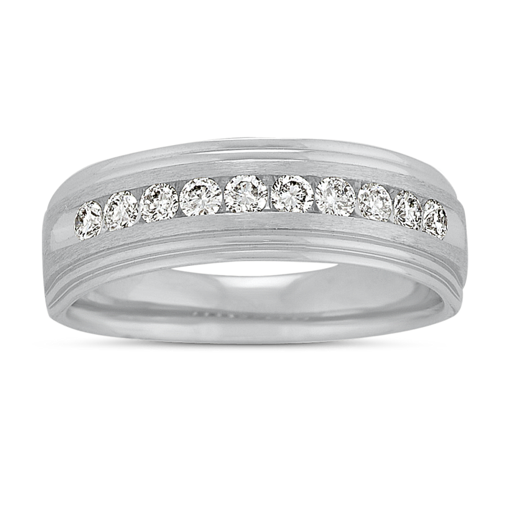 Channel Set Diamond Mens Band (4mm) | Shane Co.