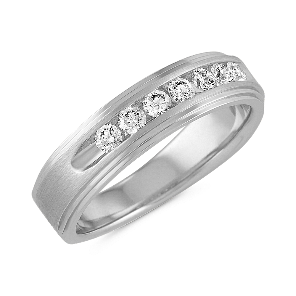 Channel-Set Diamond Mens Band (7.8mm) | Shane Co.