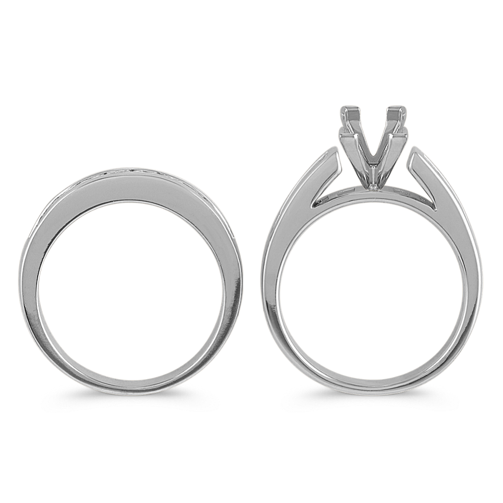 Classic Channel-Set Princess Cut Diamond Wedding Set | Shane Co.