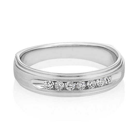 Classic Channel-Set Ring in 14k White Gold (5mm) | Shane Co.