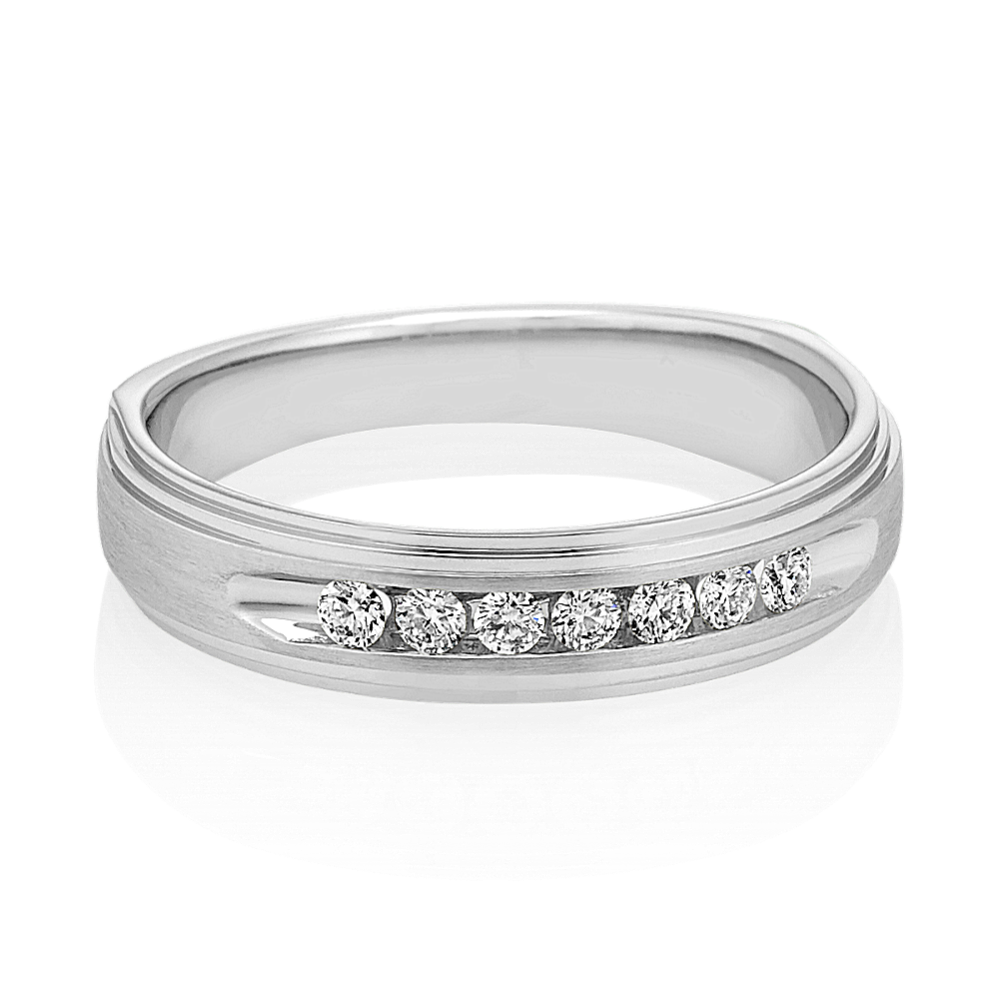 Classic Channel-Set Ring in 14k White Gold (5mm) | Shane Co.