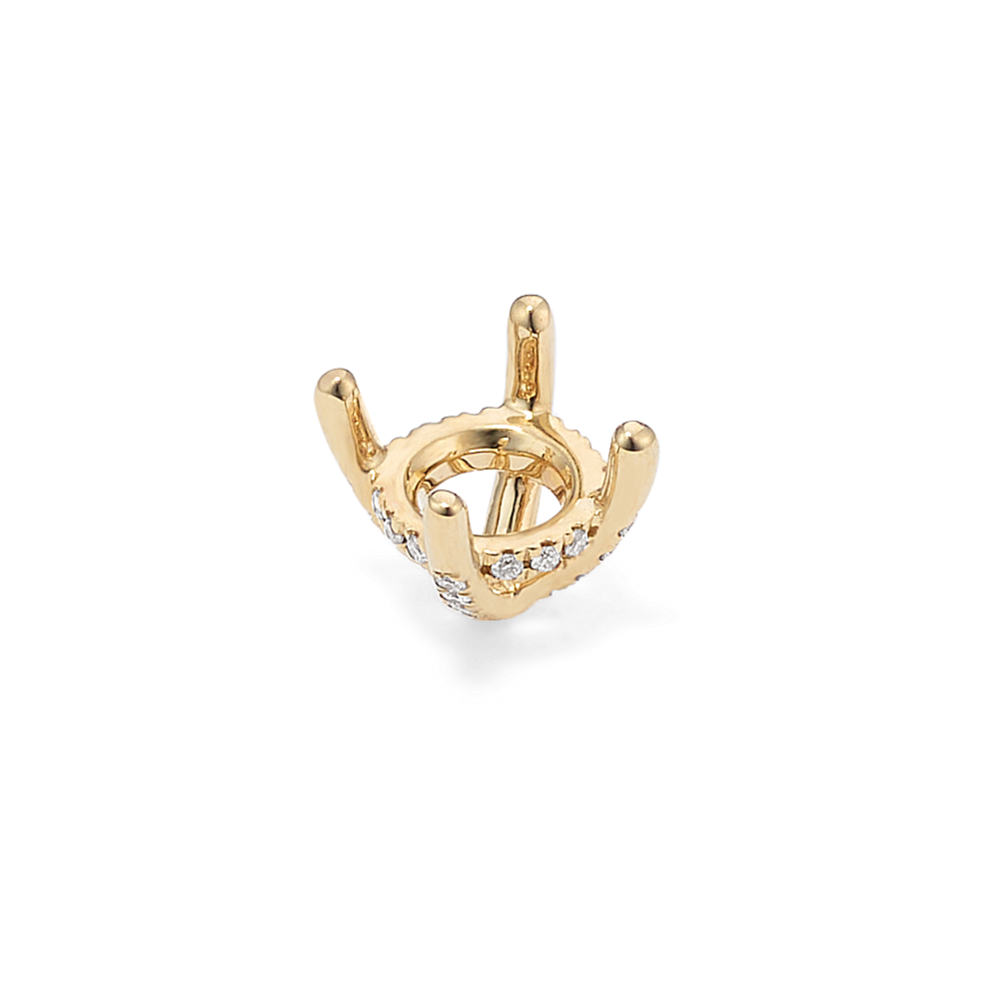 Pedestal Diamond Decorative Crown (Holds approx. 6.5mm Round) | Shane Co.