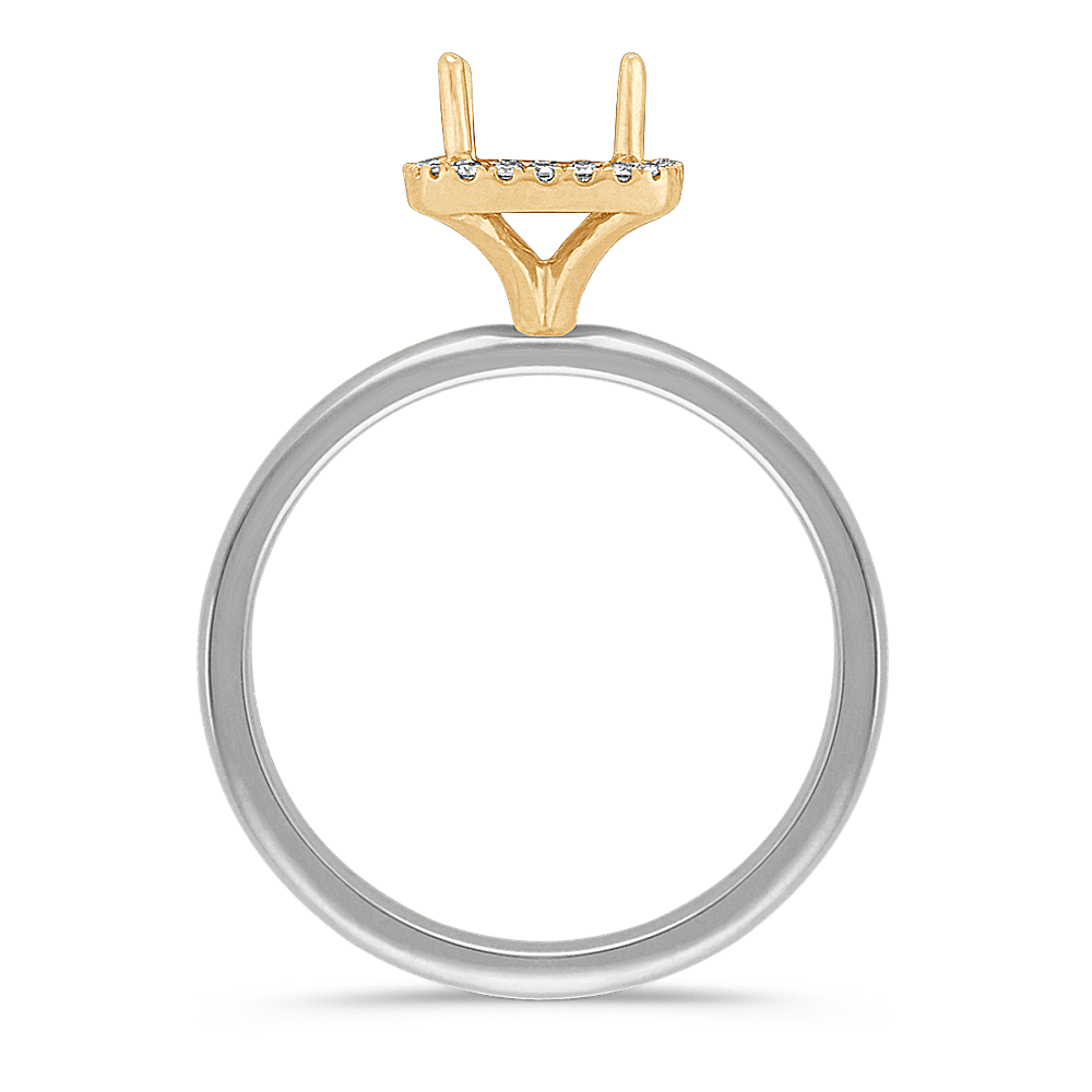 Renata Diamond Halo Decorative Crown in 14K Yellow Gold | Shane Co.