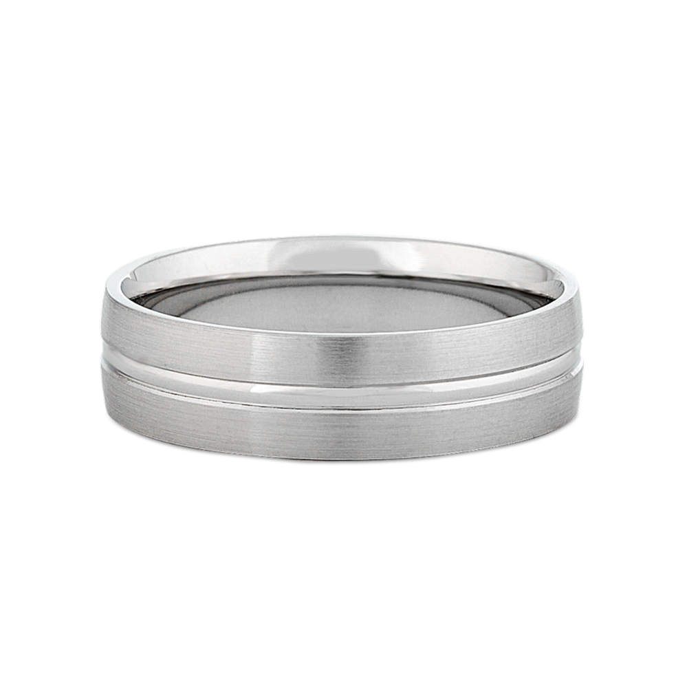 Equator 14K White Gold Band (6mm) | Shane Co.