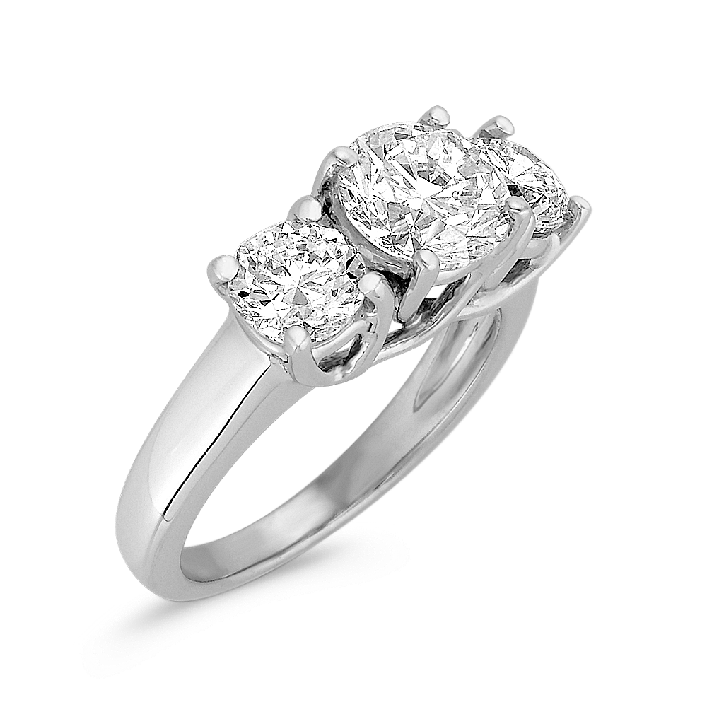 Classic Round Three-Stone Ring | Shane Co.