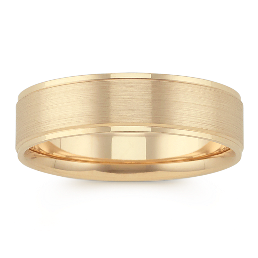 Liam 14K Yellow Gold Band (6mm) | Shane Co.