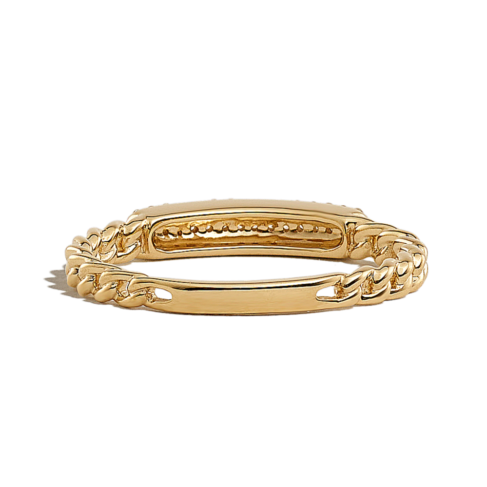 Cluster Diamond Swirl Ring in 14K Yellow Gold | Shane Co.