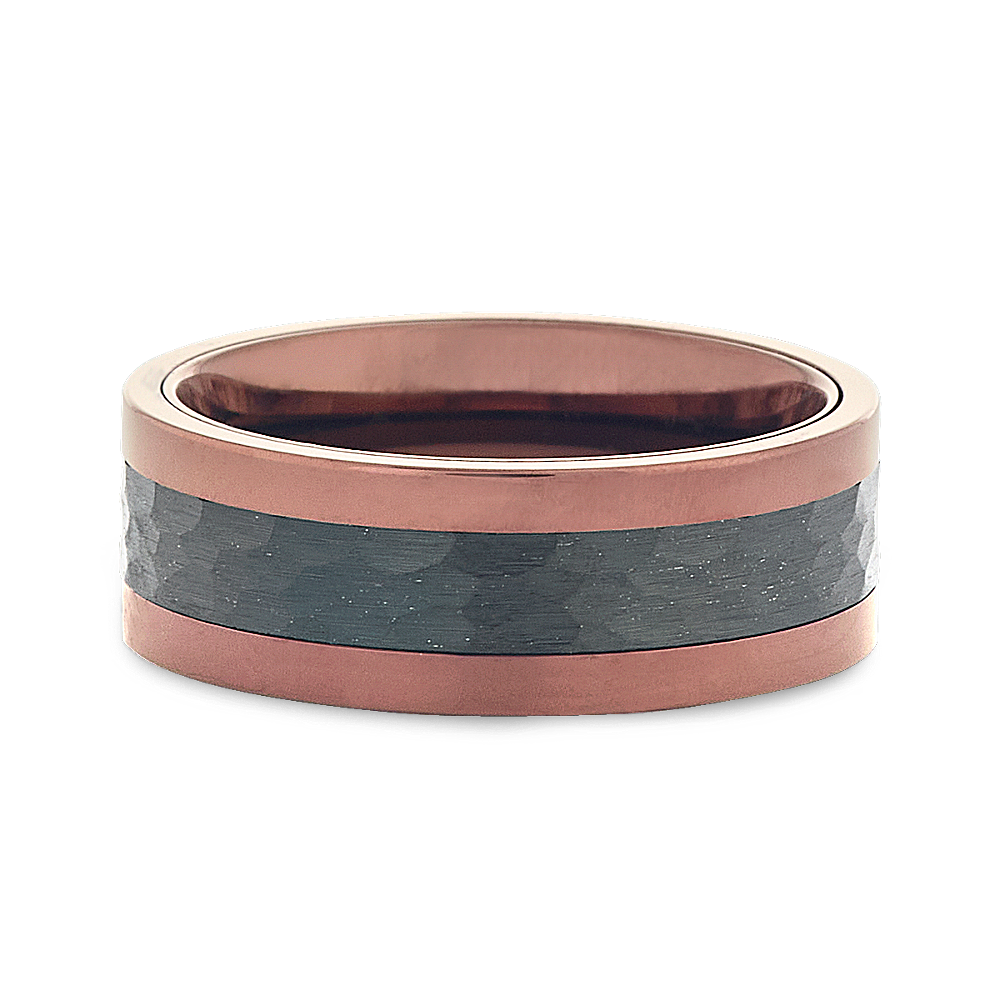 Cobalt Wedding Band with Black and Brown Ionic Plating (8mm) | Shane Co.