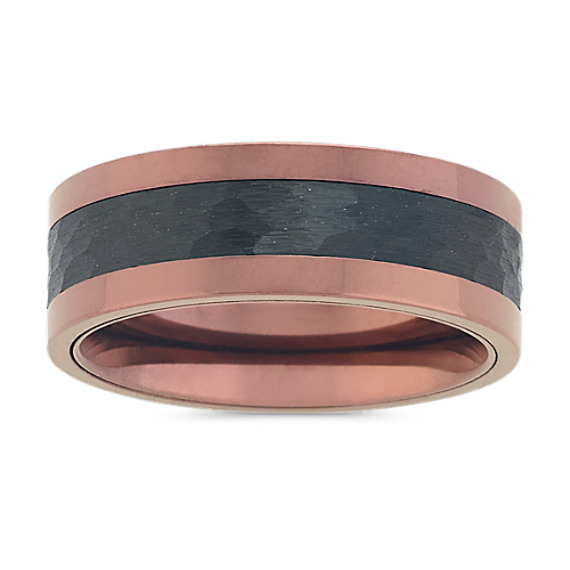 Cobalt Wedding Band with Black and Brown Ionic Plating (8mm) | Shane Co.