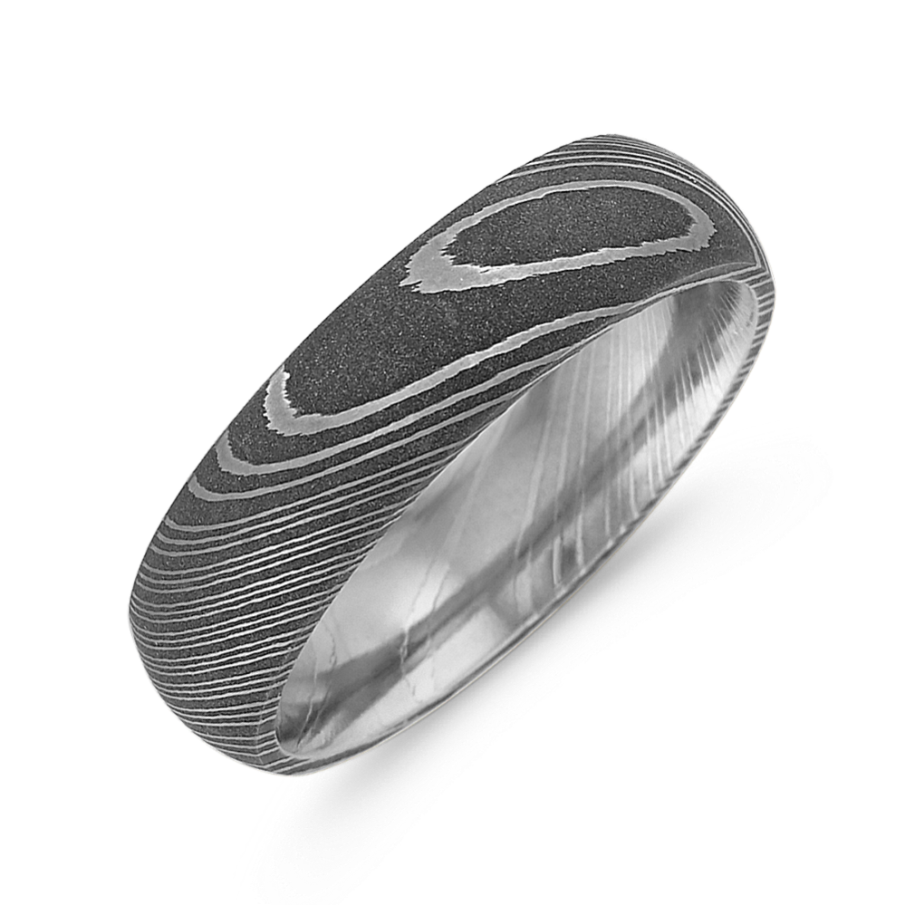 Stainless steel damascus ring store