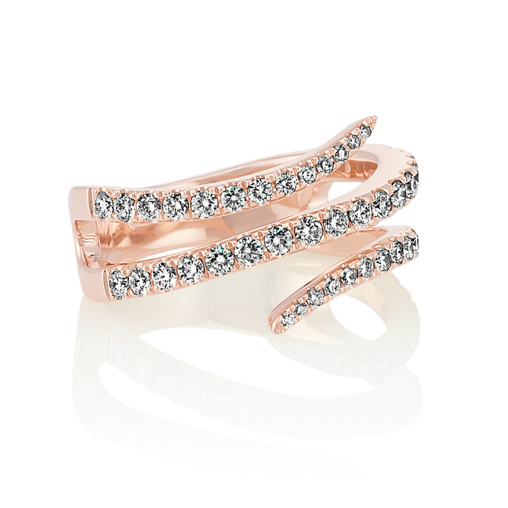 Contemporary Diamond Ring in 14k Rose Gold | Shane Co.