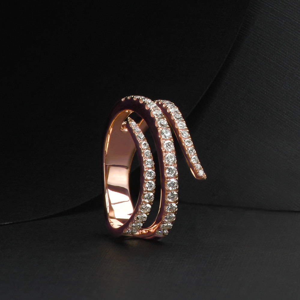 Contemporary Diamond Ring in 14k Rose Gold | Shane Co.