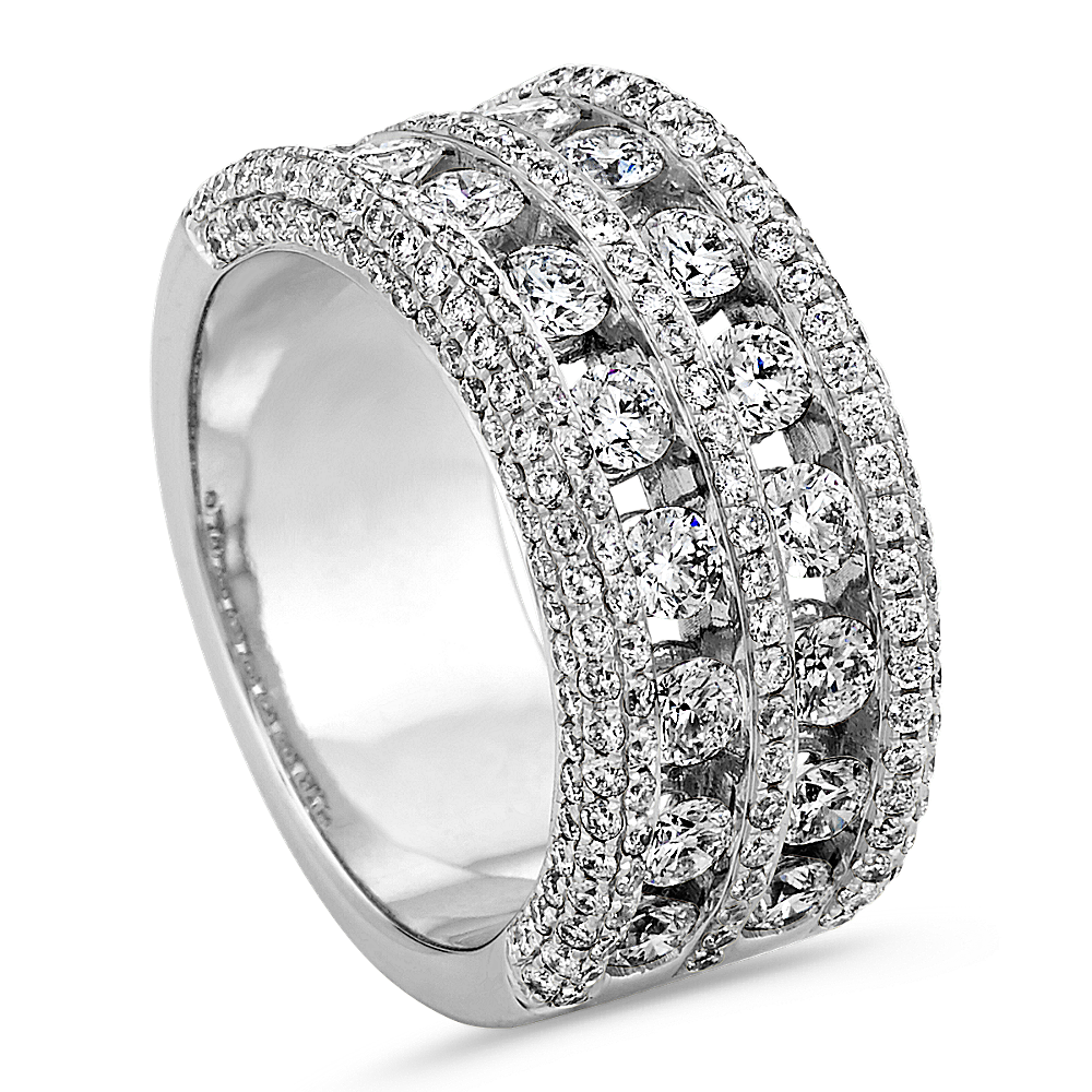 Contemporary Diamond Ring in 14k White Gold | Shane Co.