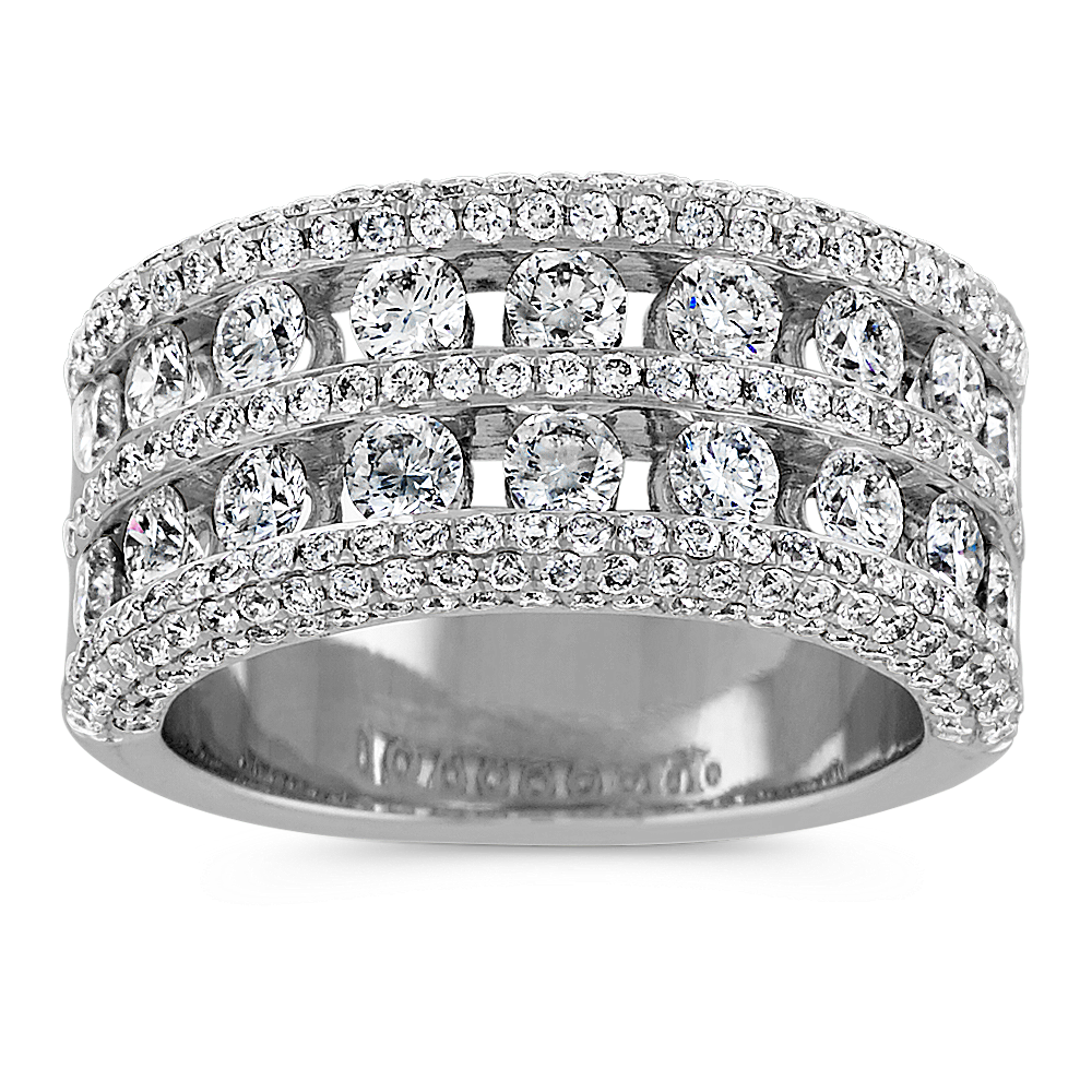 Contemporary Diamond Ring in 14k White Gold | Shane Co.