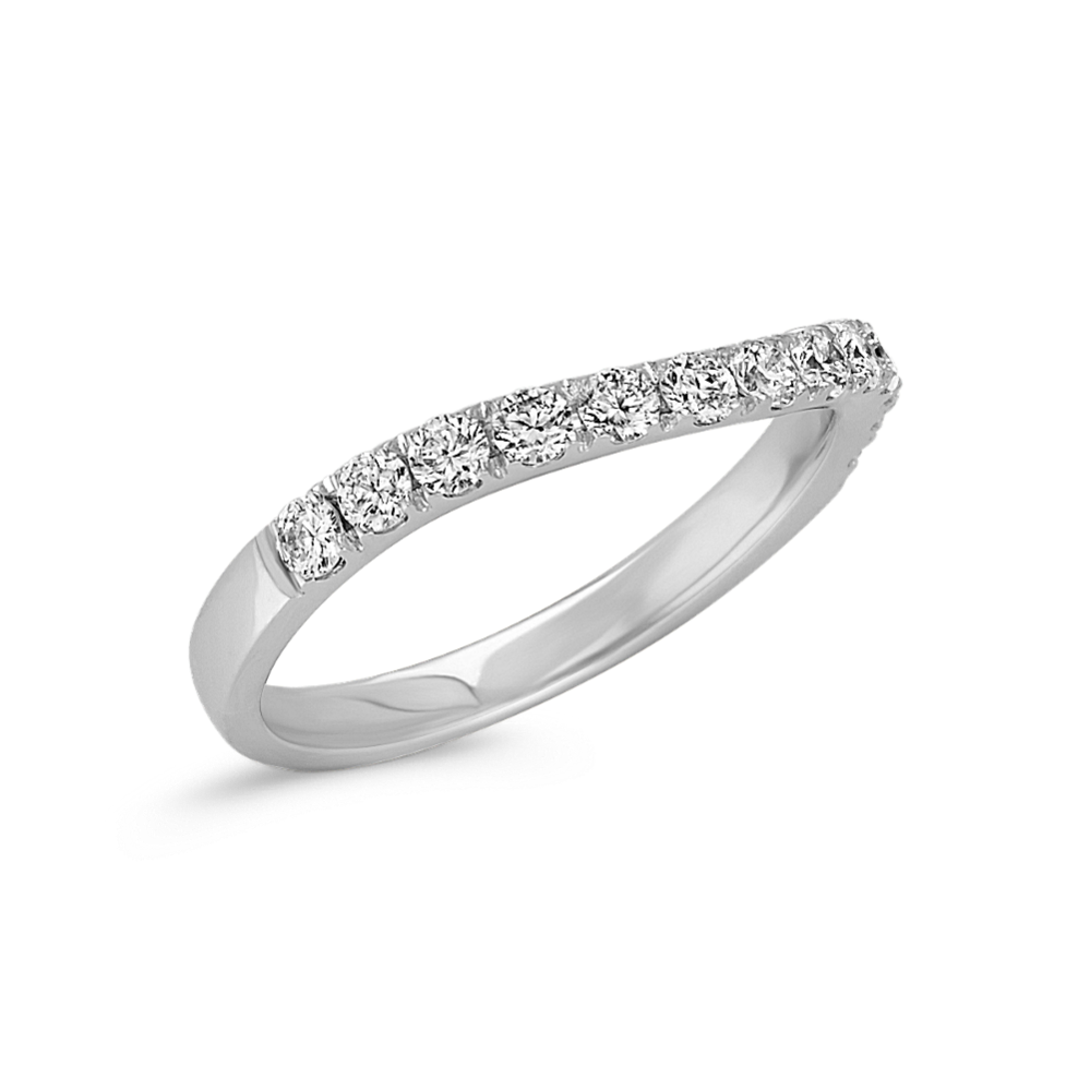 Contessa Diamond Pave Contour Band in Platinum | Shane Co.