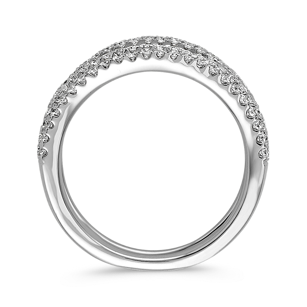 Double Pave Contour Ring Guard | Shane Co.