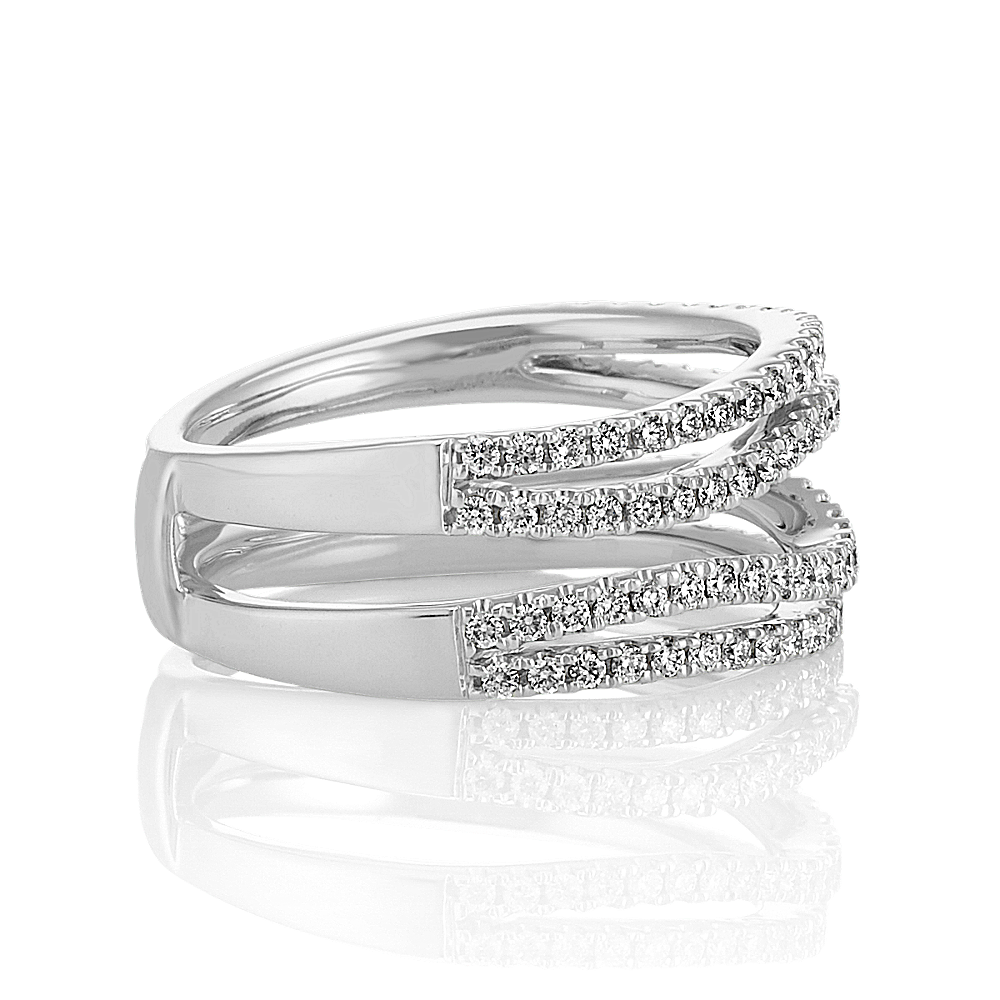 Double Pave Contour Ring Guard | Shane Co.