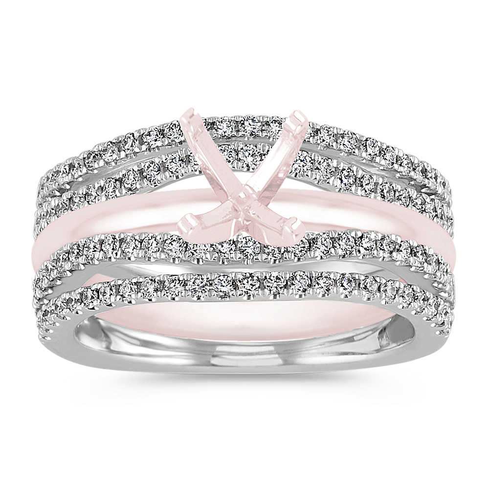 Double Pave Contour Ring Guard | Shane Co.