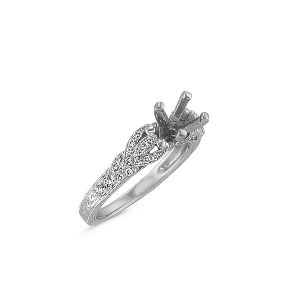 Danse Vintage Diamond Engagement Ring in Platinum | Shane Co.