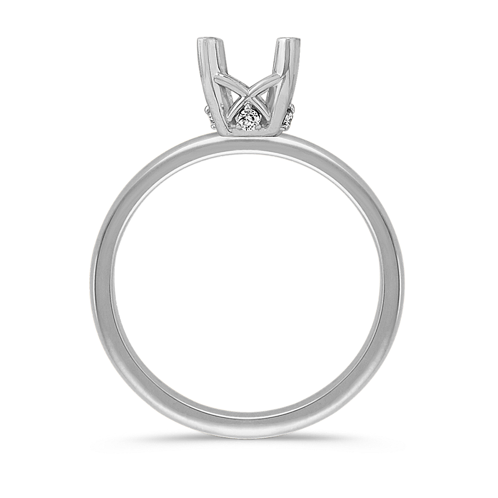 Classic Diamond Decorative Crown to Hold 7.5x5.5mm Emerald Shaped ...