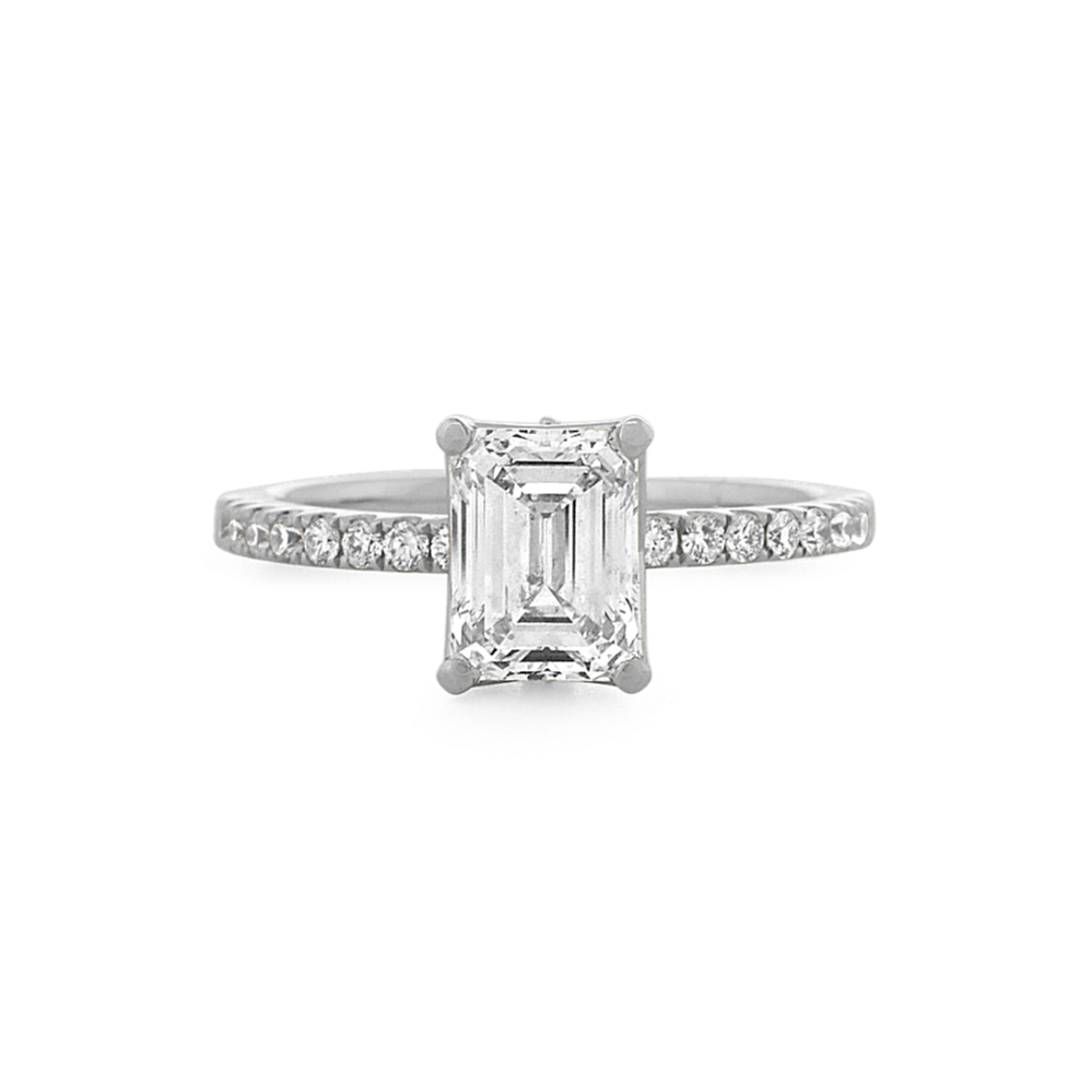 Classic Diamond Decorative Crown to Hold 7.5x5.5mm Emerald Shaped ...