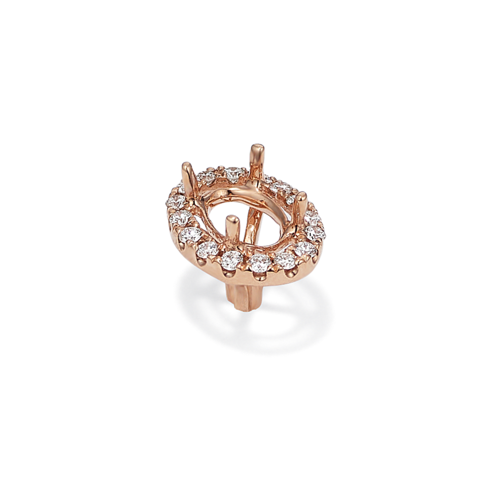 Diamond Halo Decorative Crown (Holds approx. 5x3mm Oval) | Shane Co.