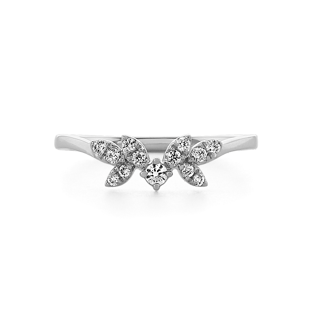 Budding Diamond Contour Band | Shane Co.
