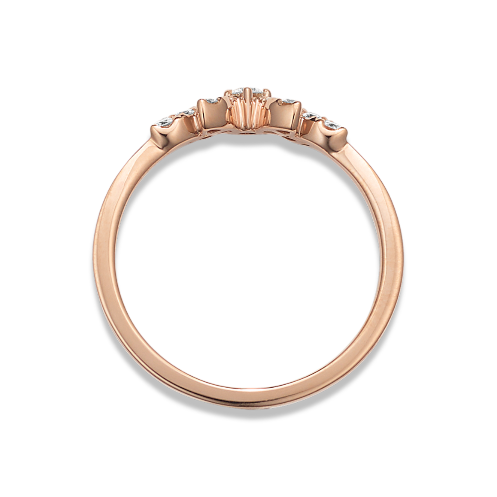 Budding Diamond Contour Band | Shane Co.