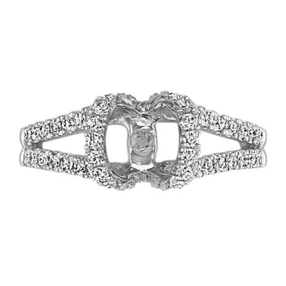 Diamond Engagement Ring with Pave Setting in Platinum | Shane Co.