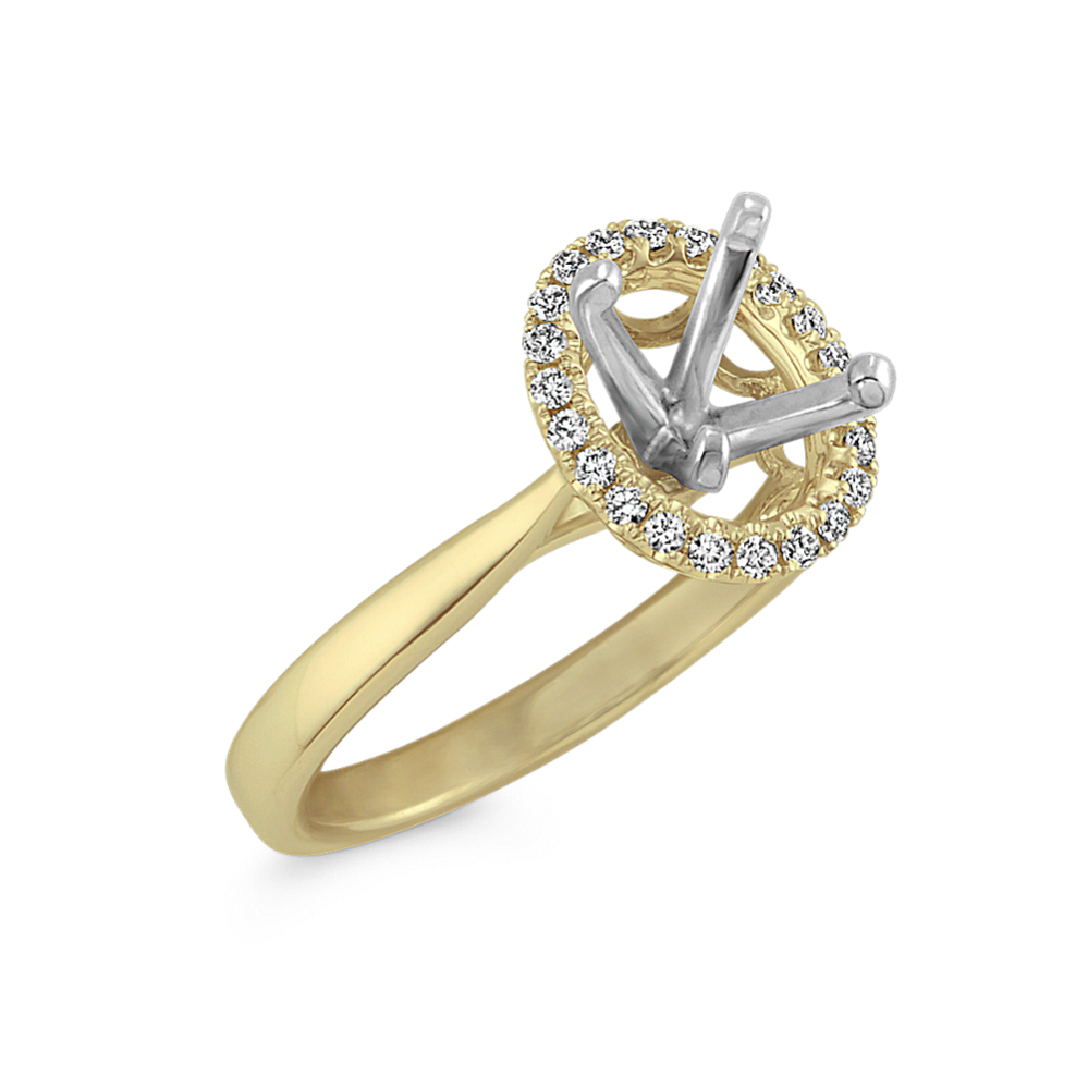 Kinsley Halo Engagement Ring for 1 ct Oval | Shane Co.