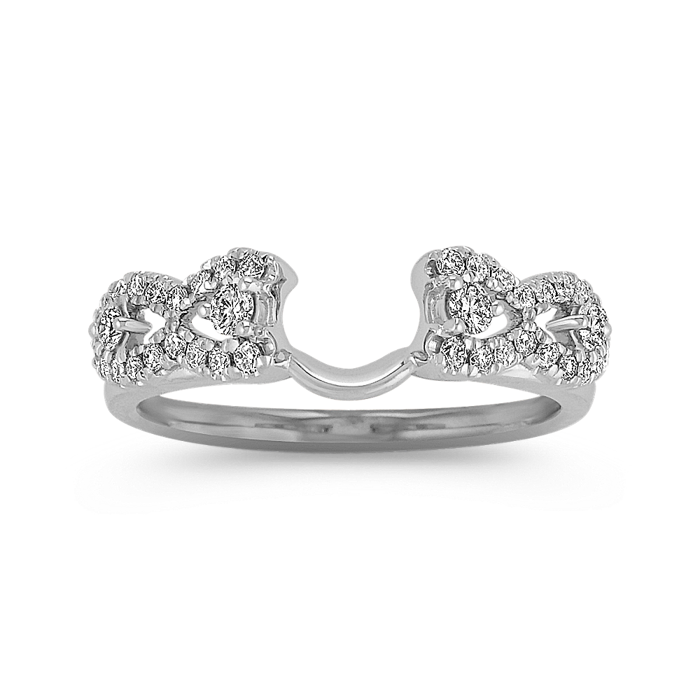 Diamond Solitaire Engagement Ring Wrap with Pave Setting | Shane Co.