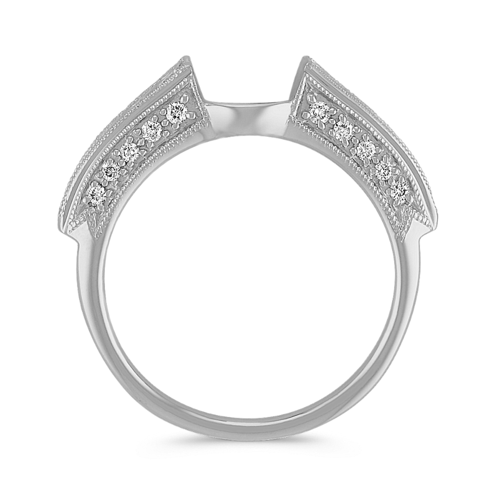 Diamond Solitaire Engagement Ring Wrap in White Gold | Shane Co.