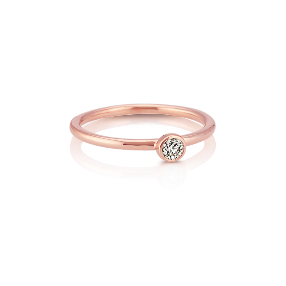 Diamond Stackable Ring in 14k Rose Gold | Shane Co.