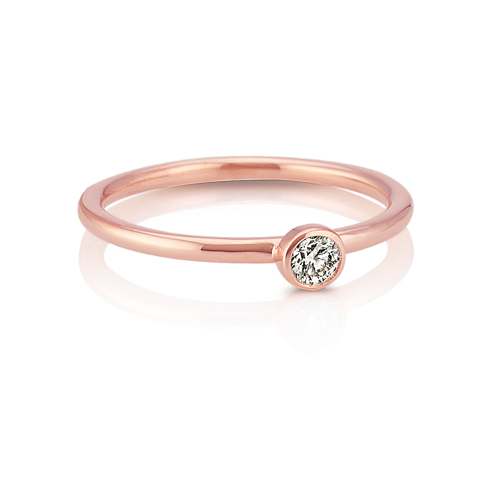 Diamond Stackable Ring in 14k Rose Gold | Shane Co.