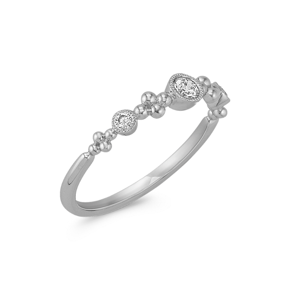 Diamond Stackable Ring with Bezel Setting | Shane Co.