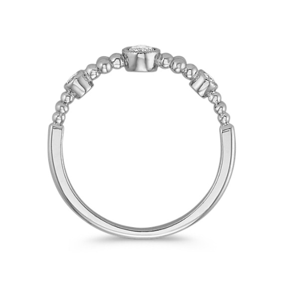 Diamond Stackable Ring with Bezel Setting | Shane Co.