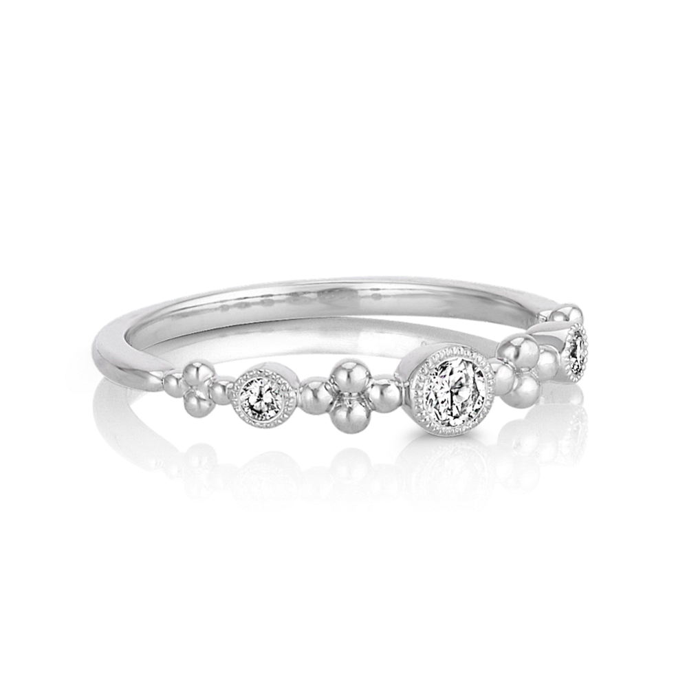 Diamond Stackable Ring with Bezel Setting | Shane Co.