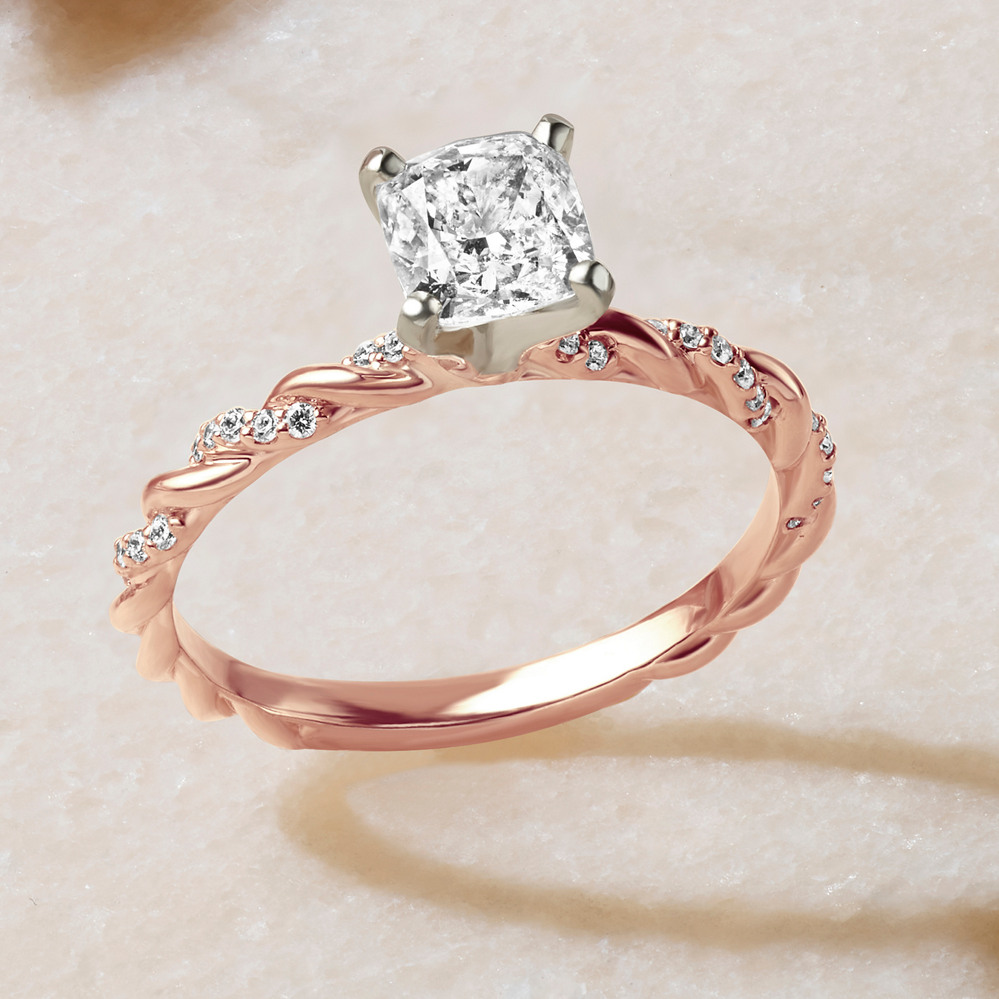 Diamond Twist Engagement Ring | Shane Co.