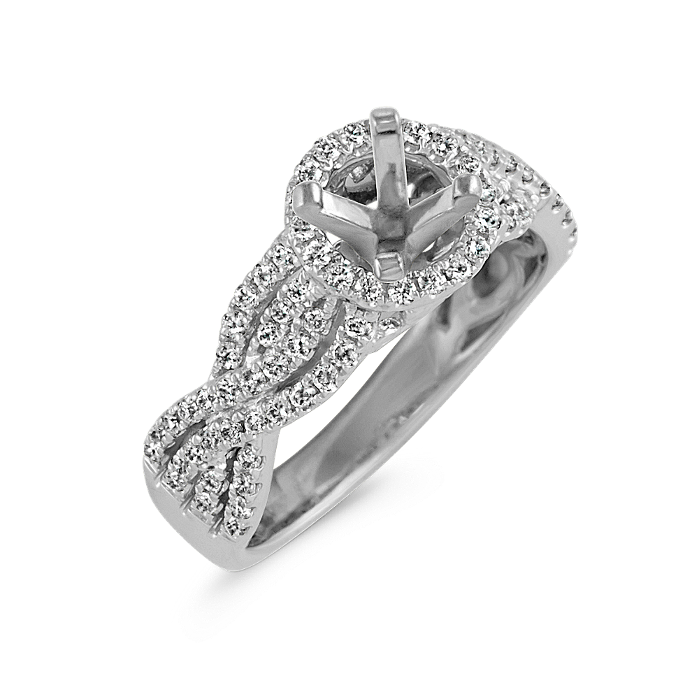 Double Diamond Infinity Halo Engagement Ring | Shane Co.