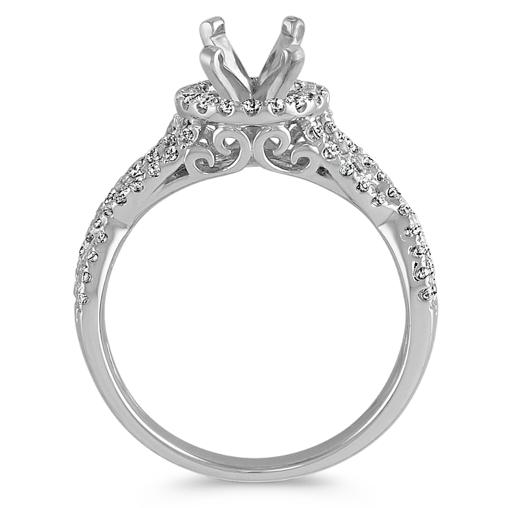 Double Diamond Infinity Halo Engagement Ring | Shane Co.
