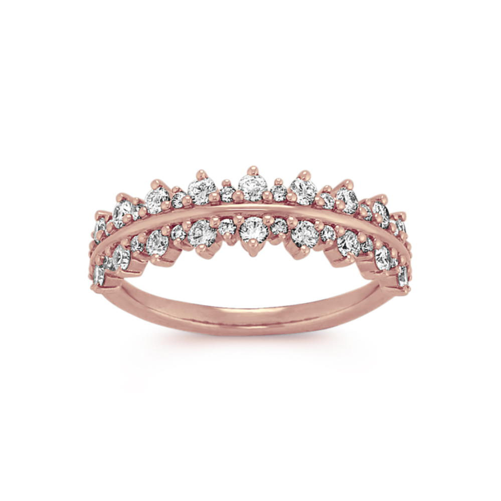 Double-Row Pave-Set Diamond Wedding Band | Shane Co.