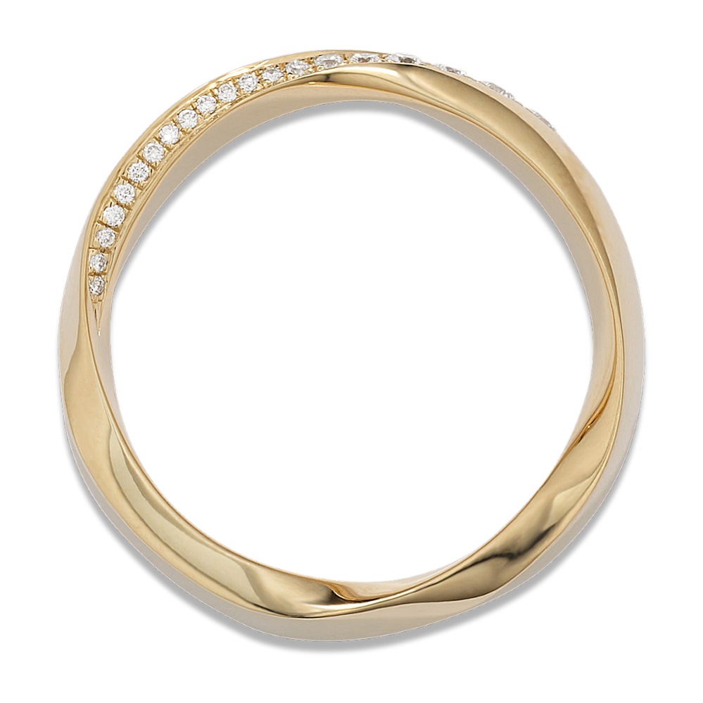 Ebb & Flow 14K Yellow Gold & Diamond Band (5.5mm) | Shane Co.