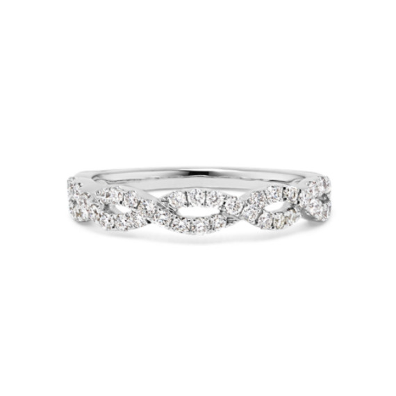 Echo Diamond Infinity Band in Platinum | Shane Co.