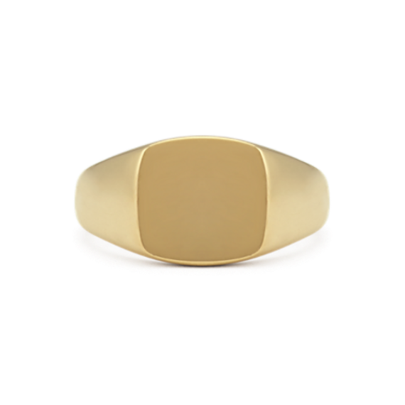 Sutton Square 14K Yellow Gold Signet Ring | Shane Co.