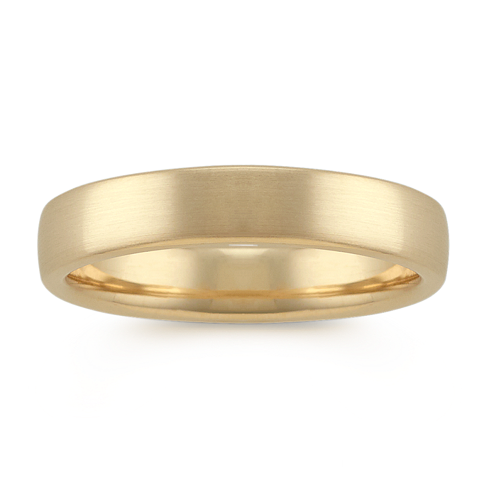 Euro Comfort Fit Band in 14k Yellow Gold (4.5mm) | Shane Co.