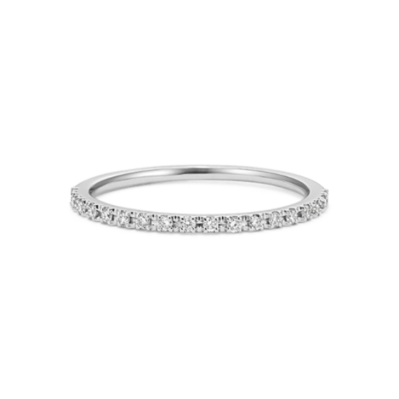 Flair Diamond Pave Band in Platinum | Shane Co.