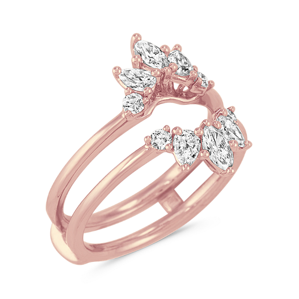 Amaryllis Diamond Contour Ring Guard | Shane Co.